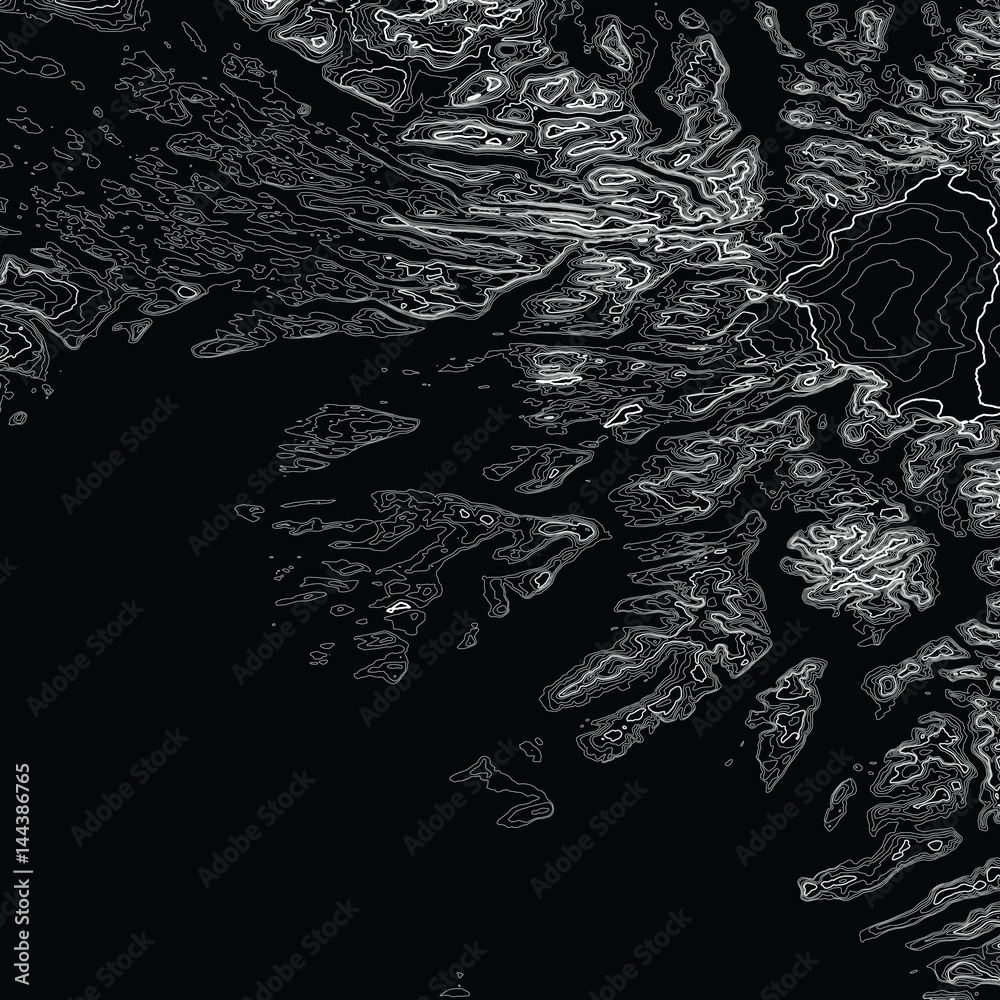Vector abstract grayscale earth relief map. Generated conceptual ...