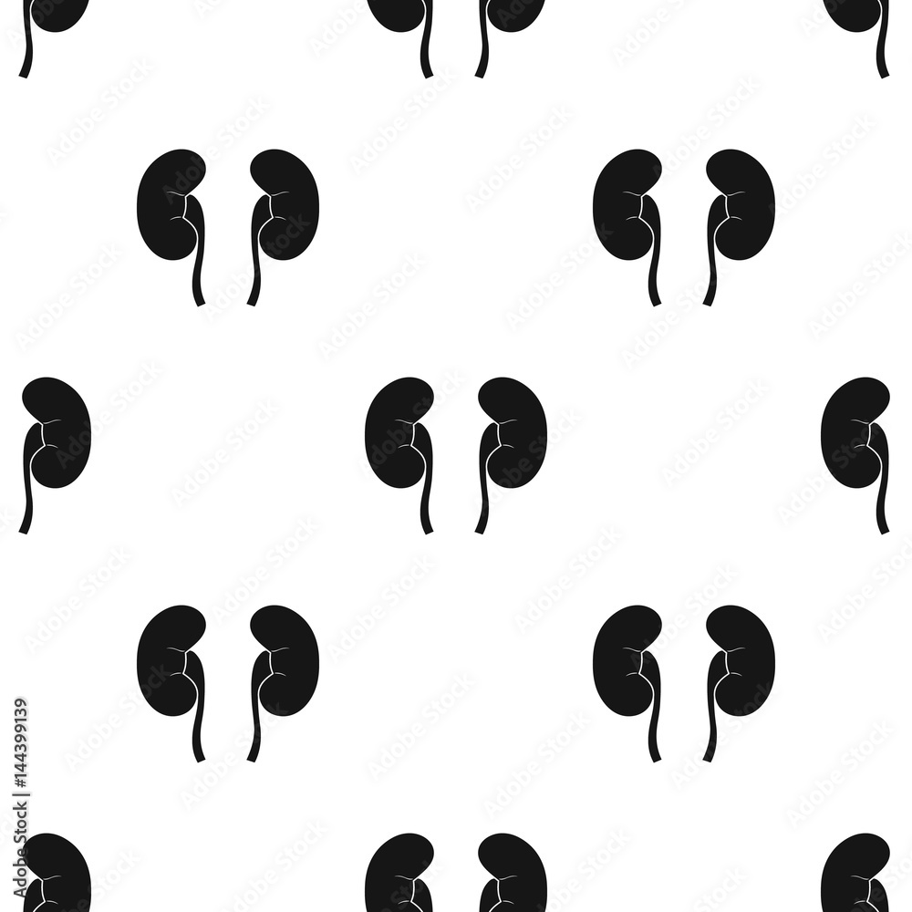 Human kidneys icon in black style isolated on white background. Human ...