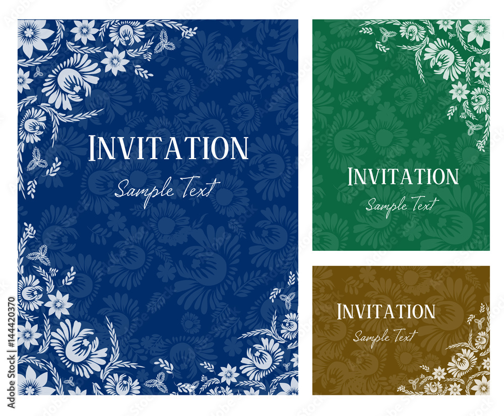 Invitation card vector illustration Stock Vector | Adobe Stock