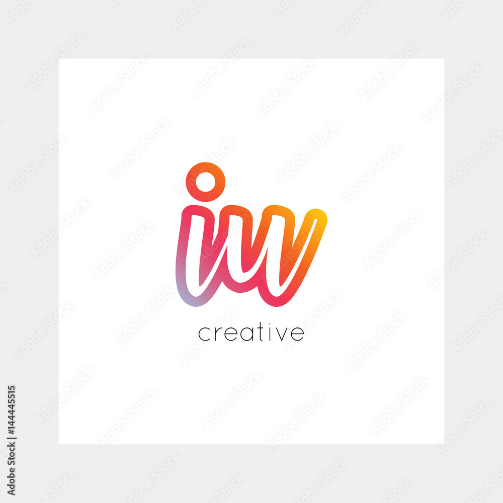 IU logo, vector. Useful as branding, app icon, alphabet combination ...