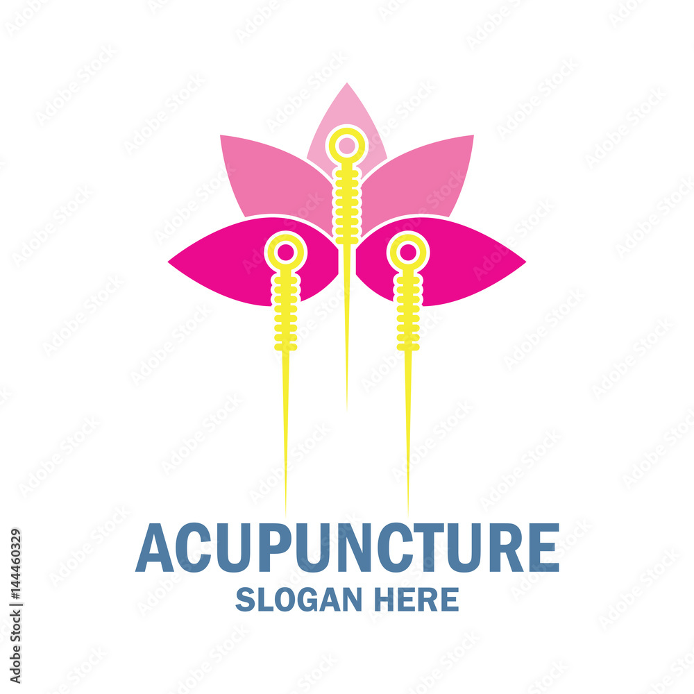 Acupuncture Therapy Logo With Text Space For Your Slogan Tagline