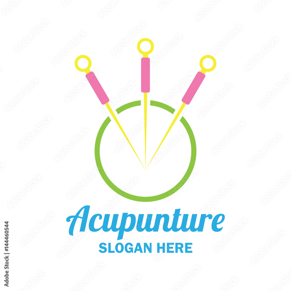 Acupuncture Therapy Logo With Text Space For Your Slogan Tagline