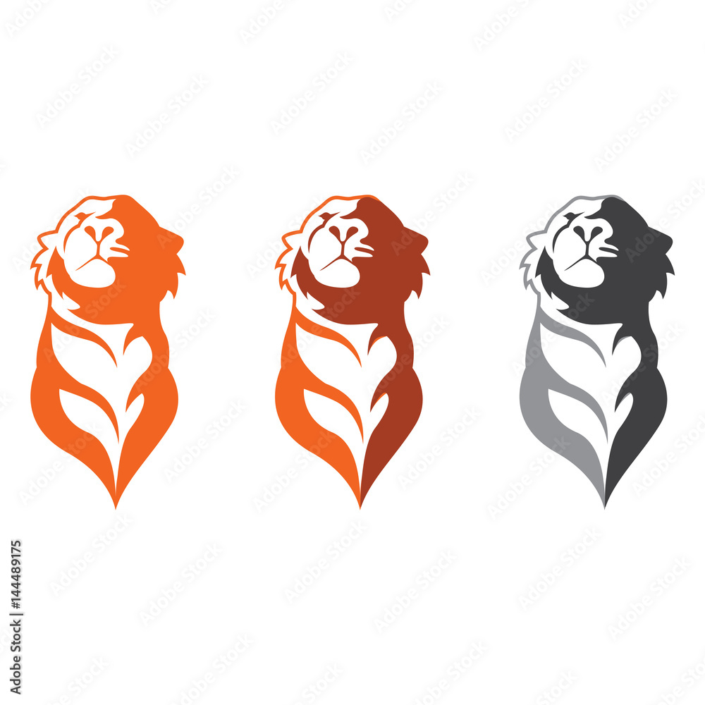 Tiger Head Simple Symbol Illustration Stock Vector | Adobe Stock