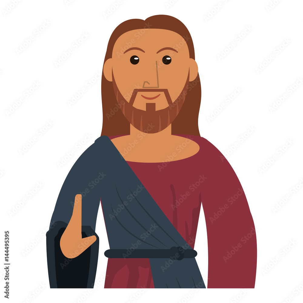 jesus christ prayer sacred image vector illustration eps 10 Stock ...