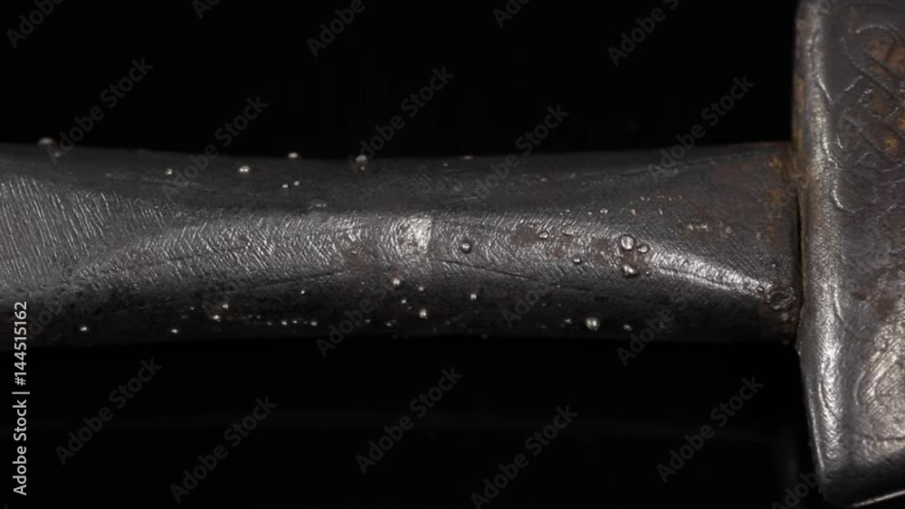 Original ancient Viking sword from 11th century. Hilt with exceptional ...