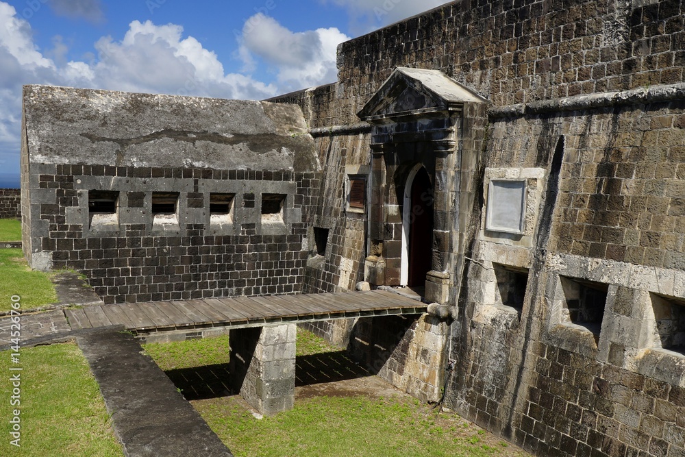 Entrance to the inner citadel of Brimstone Hill Fortress, St. Kitts and ...