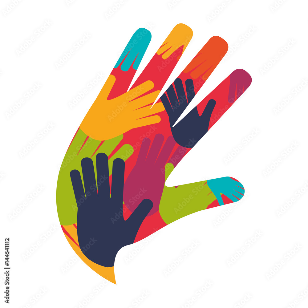 Human hands symbol icon vector illustration graphic design Stock Vector ...