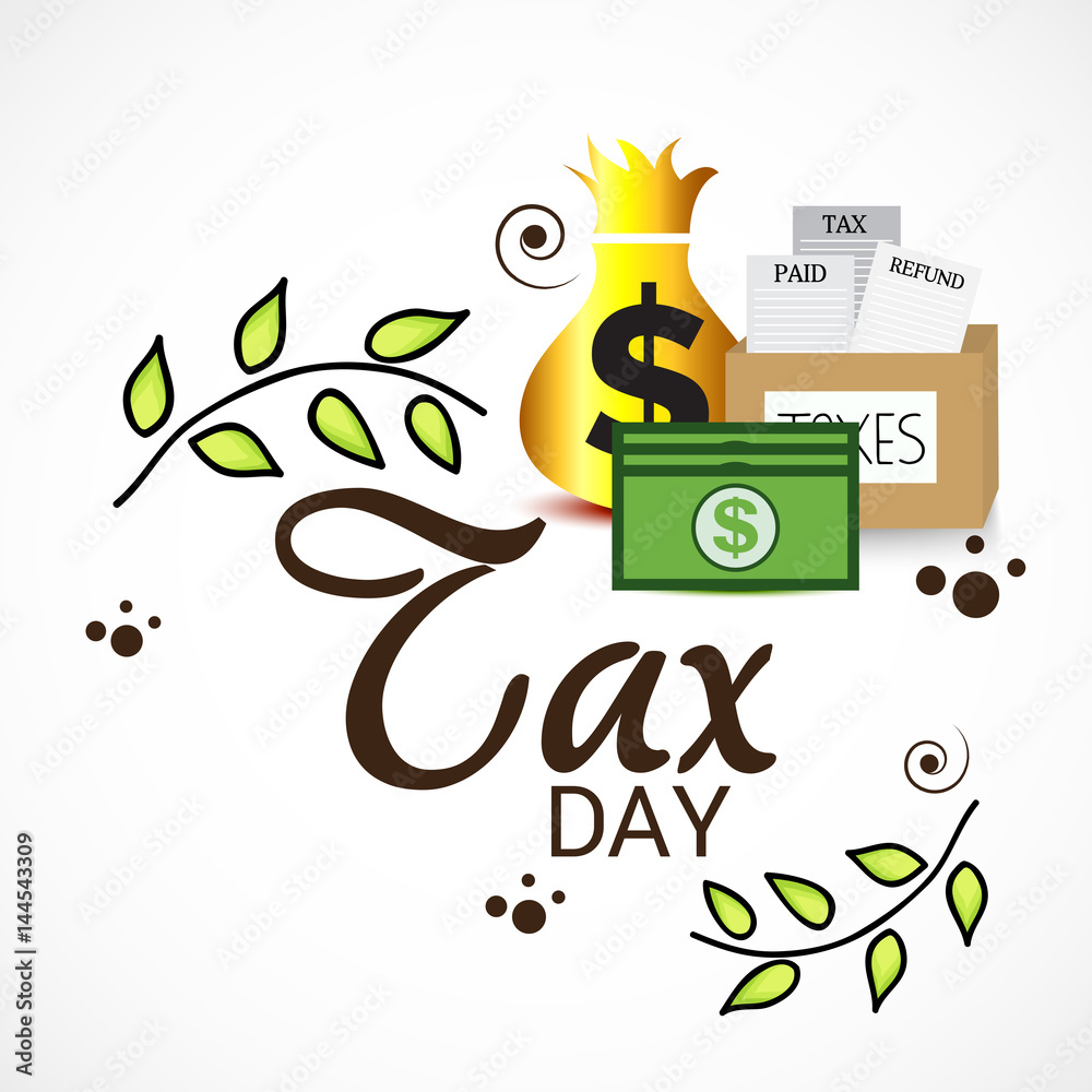Happy Tax Day. Stock Illustration | Adobe Stock
