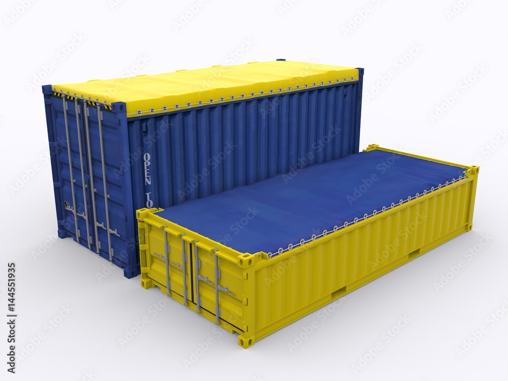 Open Top Container Stock Illustration | Adobe Stock