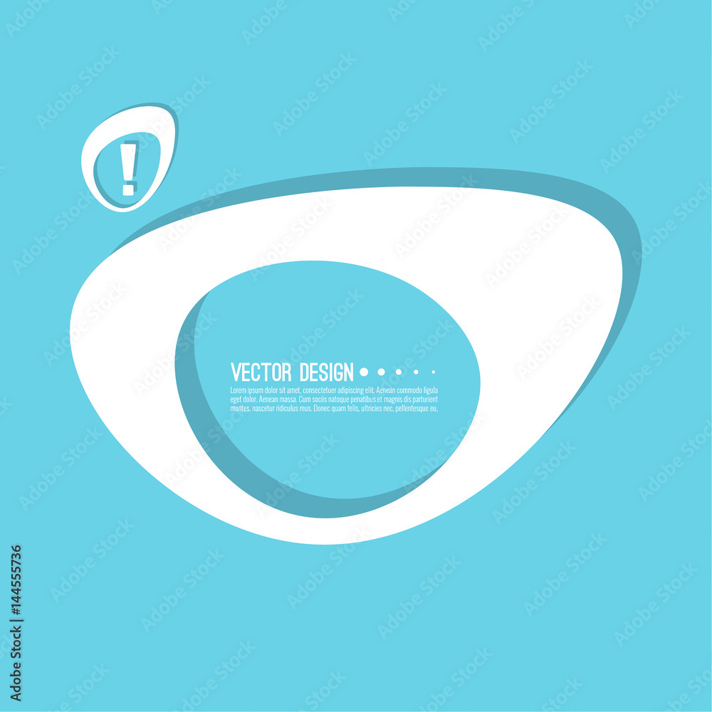 Exclamation mark blank template. Attention sign icon. Empty vector form ...