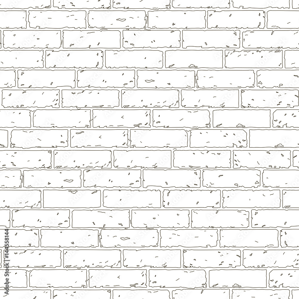 White wall grunge brick background. Rustic blocks texture template ...