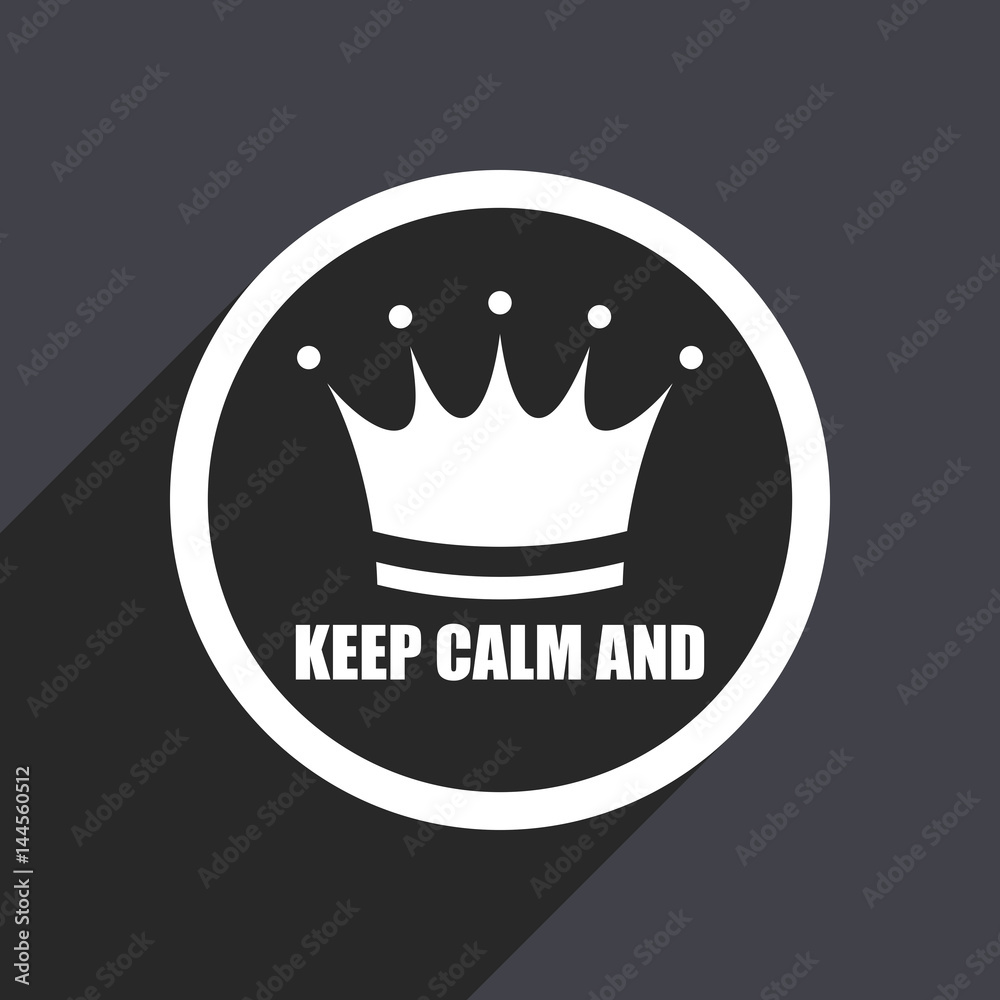 Keep calm and flat design vector icon. Stock Vector | Adobe Stock