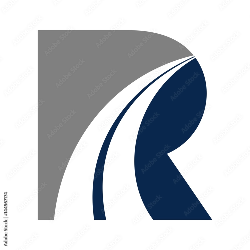letter R with light logo vector. Stock Vector | Adobe Stock