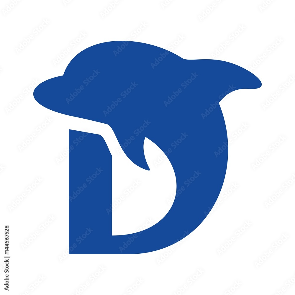 dolphin logo vector Stock Vector | Adobe Stock