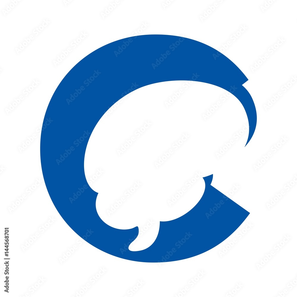 brain logo vector. letter c logo vector. Stock Vector | Adobe Stock