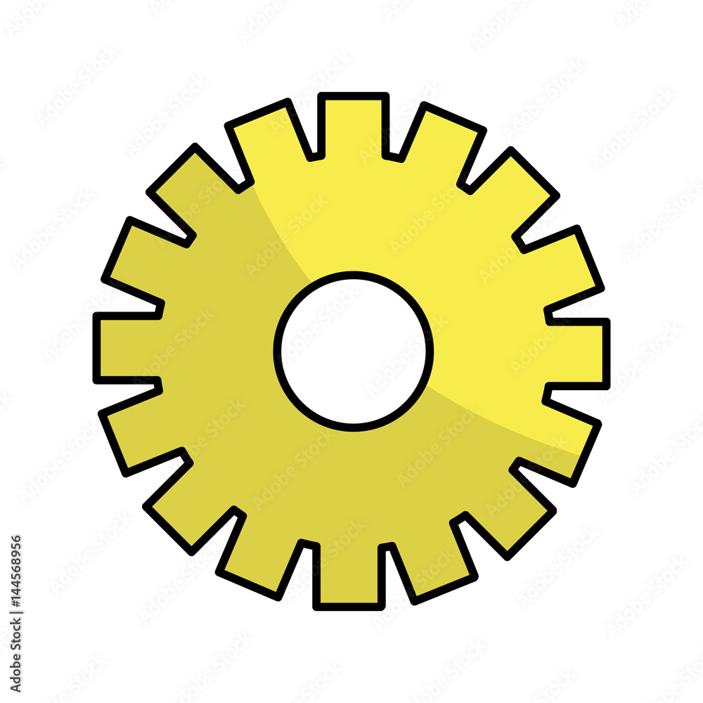 line gear symbol process industry Stock Vector | Adobe Stock