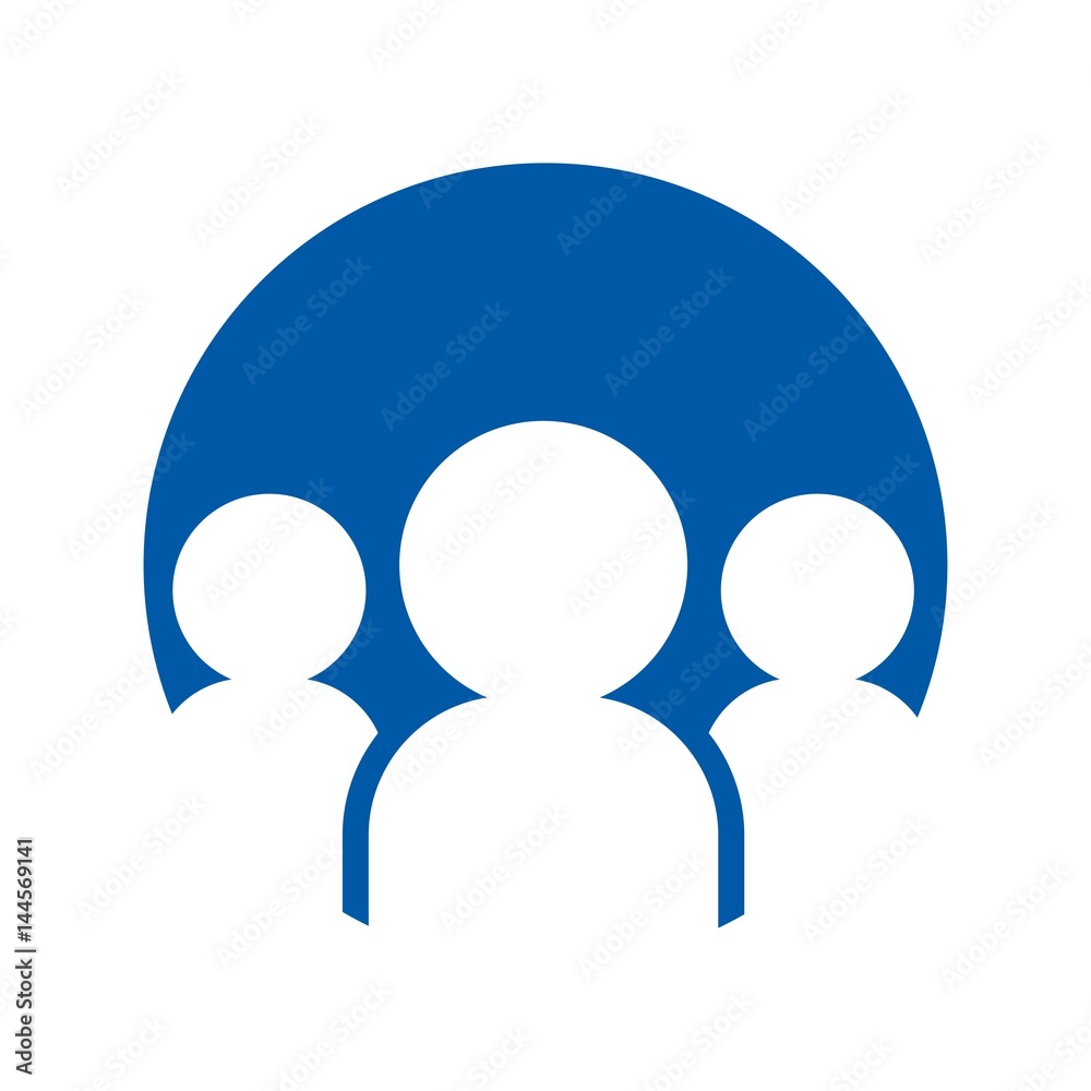 Three Blue People Logo