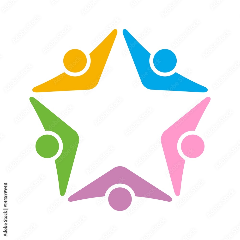 star logo vector. community symbol. Stock Vector | Adobe Stock