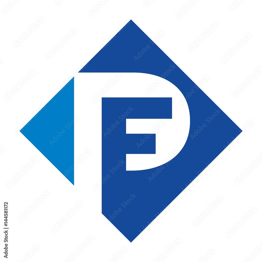 letter P and F logo vector. Stock Vector | Adobe Stock