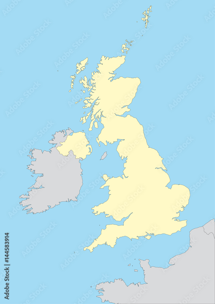 Vector map of United Kingdom Stock Vector | Adobe Stock