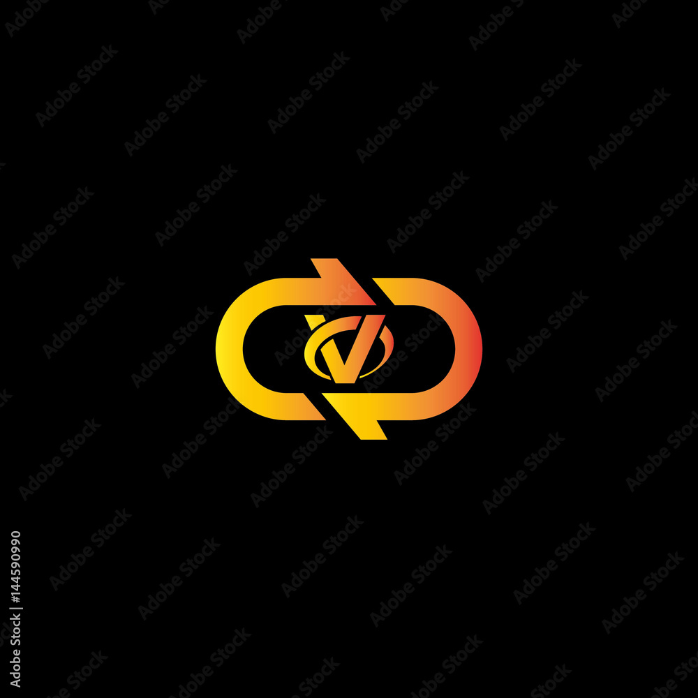 V letter in polygon stock logo design vector Stock-Vektorgrafik | Adobe ...