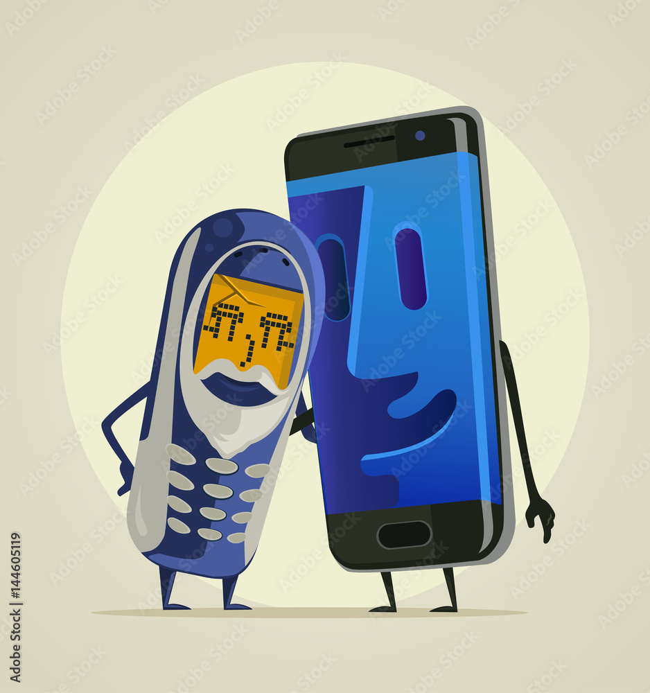 Modern Cell Phone Cartoon