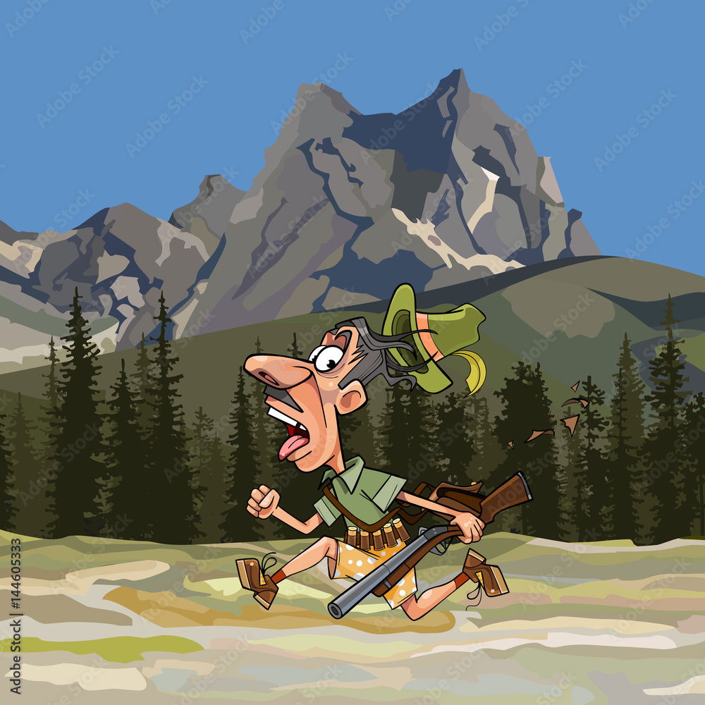 Scared Cartoon Running