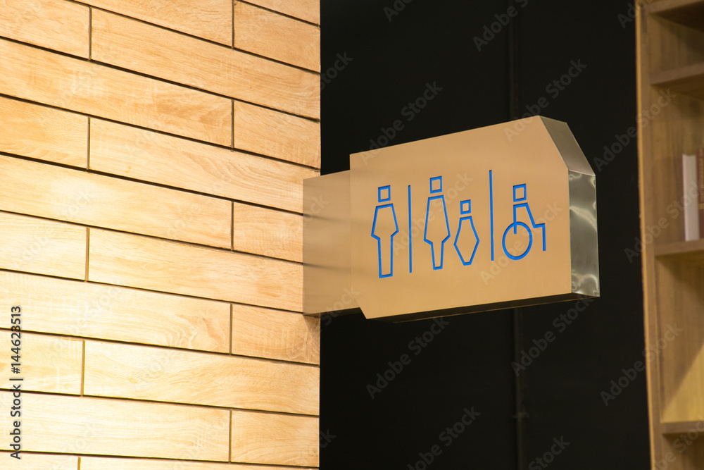 Public restroom signs with a disabled access symbol Stock Photo | Adobe ...