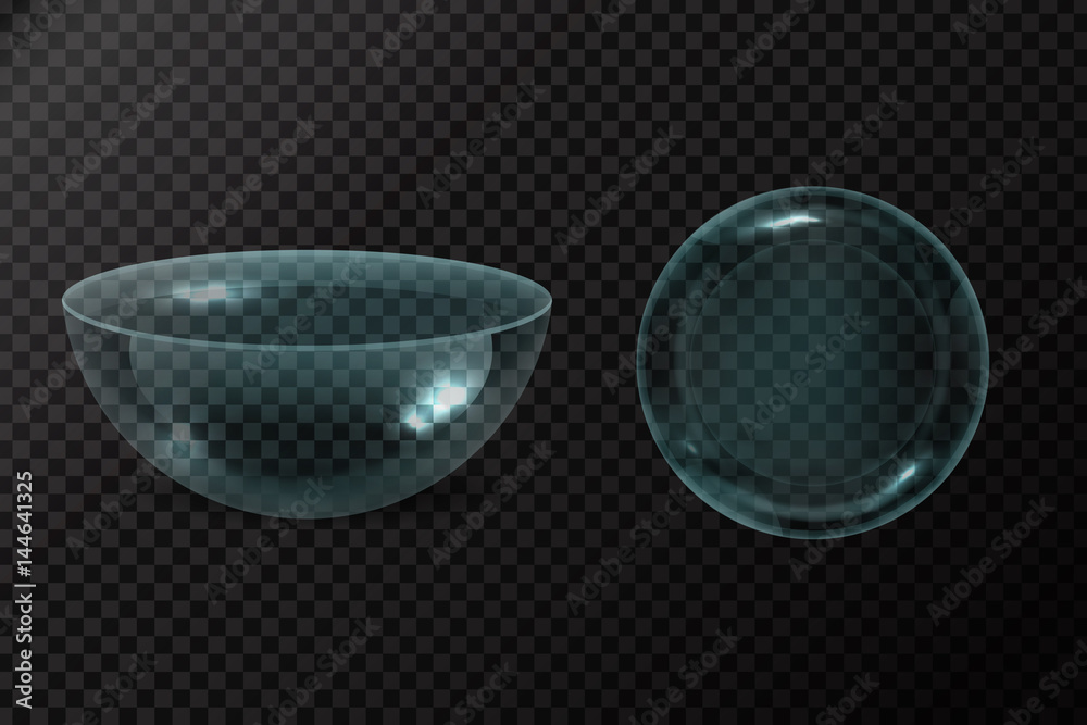 Vector collection of isolated realistic eye contacts lenses on the ...