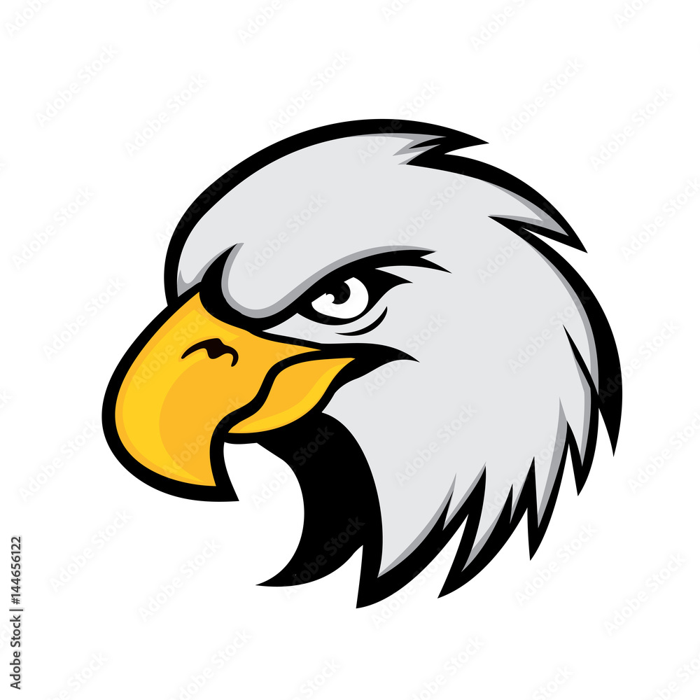 elegant eagle bird head cartoon Stock Vector | Adobe Stock