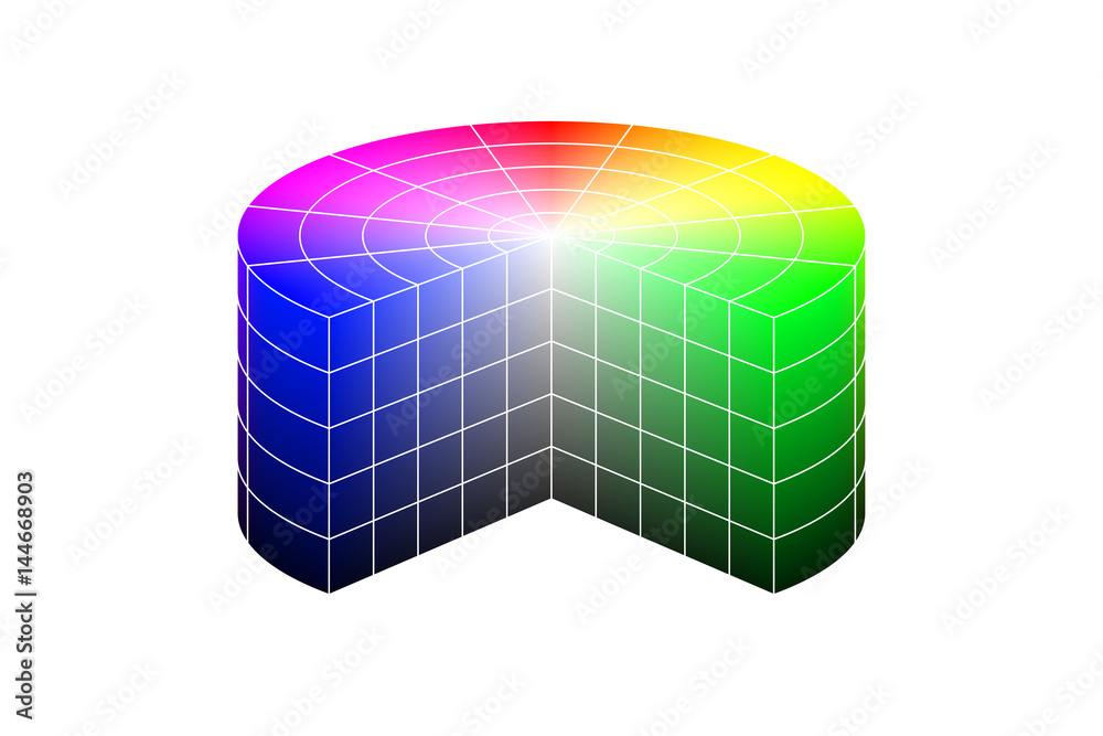 3D model of the color wheel. Vector Stock Vector | Adobe Stock