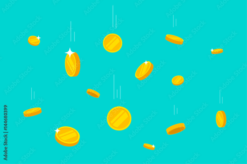 Falling Coins Vector