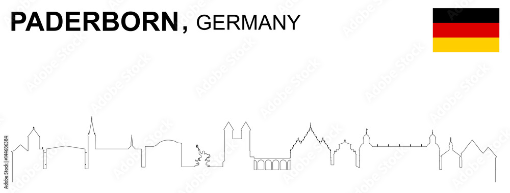 Paderborn Silhouette Stock-Vektorgrafik | Adobe Stock