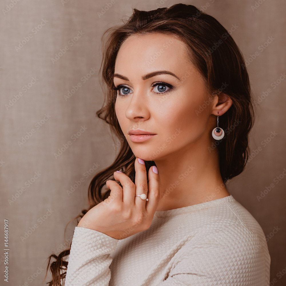 Woman Face Semi Profile