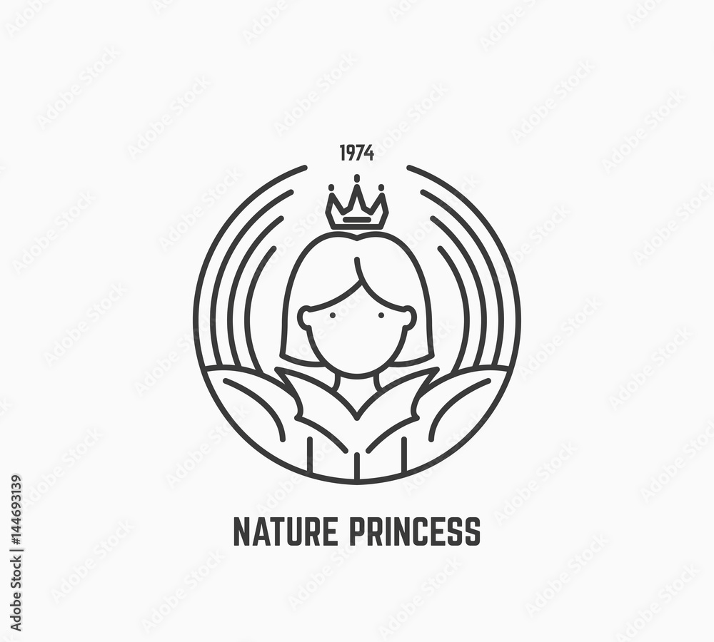 Nature princess logo Stock Vector | Adobe Stock