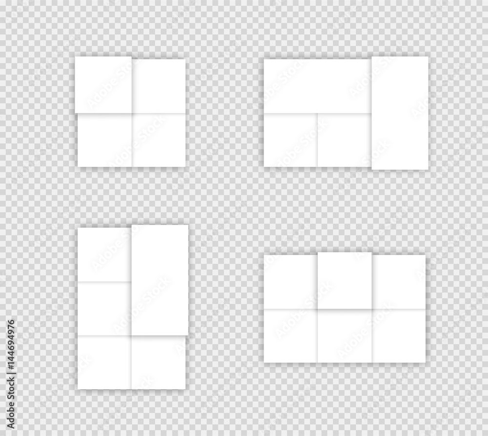 Set of Simple White Vector Text Boxes With Shadows C Stock Vector ...