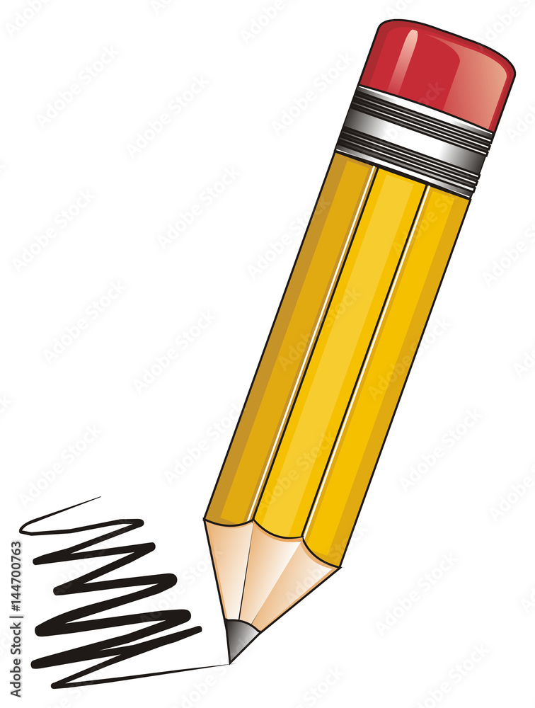 Pencil Writing Cartoon