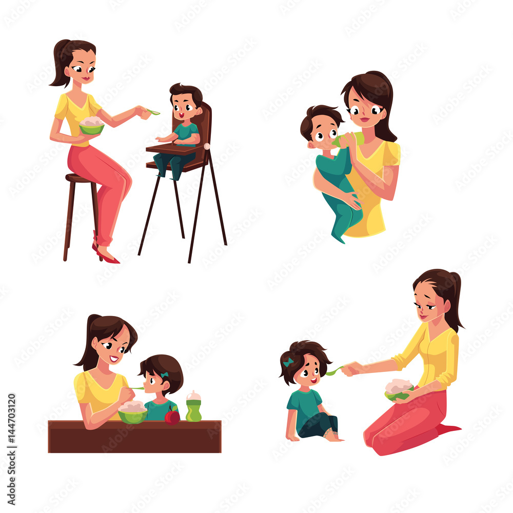 Mother Feeding Baby Clipart Pics