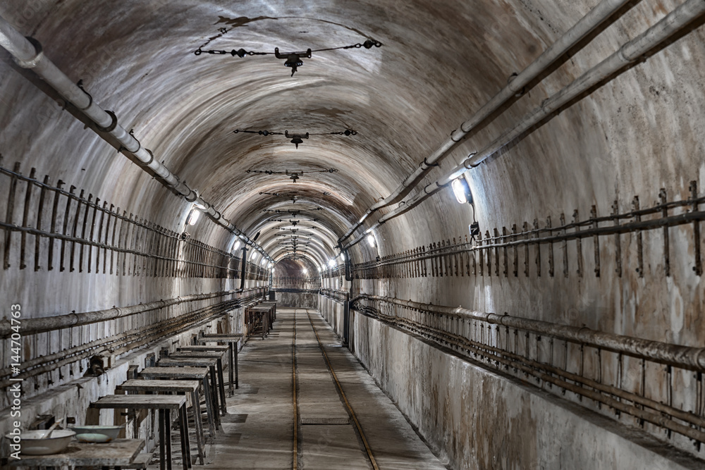 Underground military bunker from second world war Stock Photo | Adobe Stock