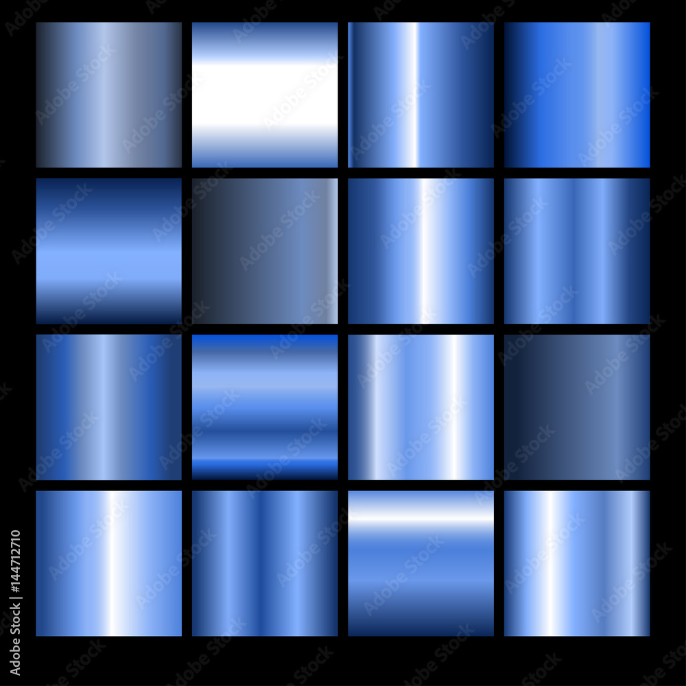 Set of blue gradients Stock Vector | Adobe Stock