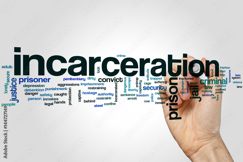 Incarceration word cloud concept Stock Photo | Adobe Stock