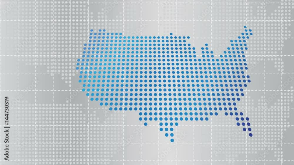 United States Dot Map. Video Animation, Motion Graphic Stock Video ...