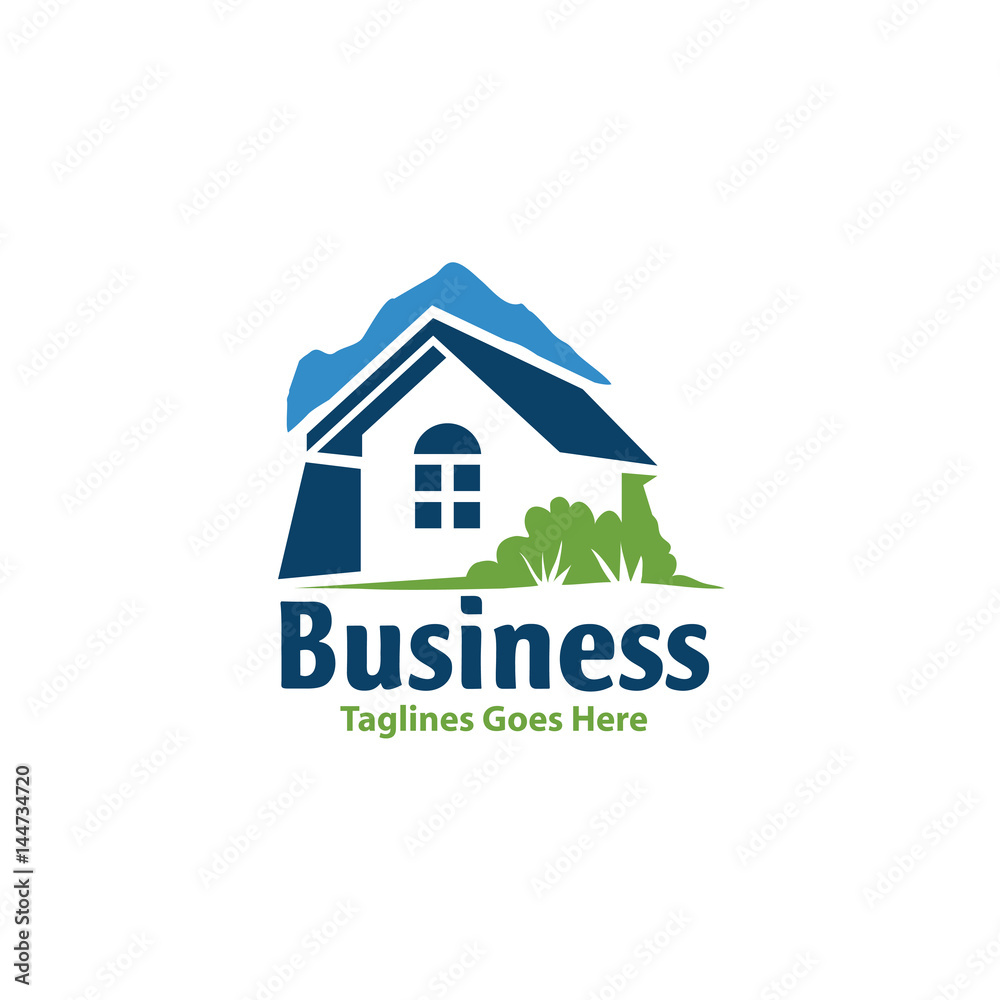 Village House Logo Real Estate logo vector. Cottage Farm Logotype ...