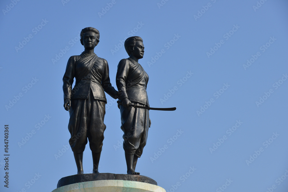 Two Heroines Monument is a memorial statue of the heroines Thao Thep ...