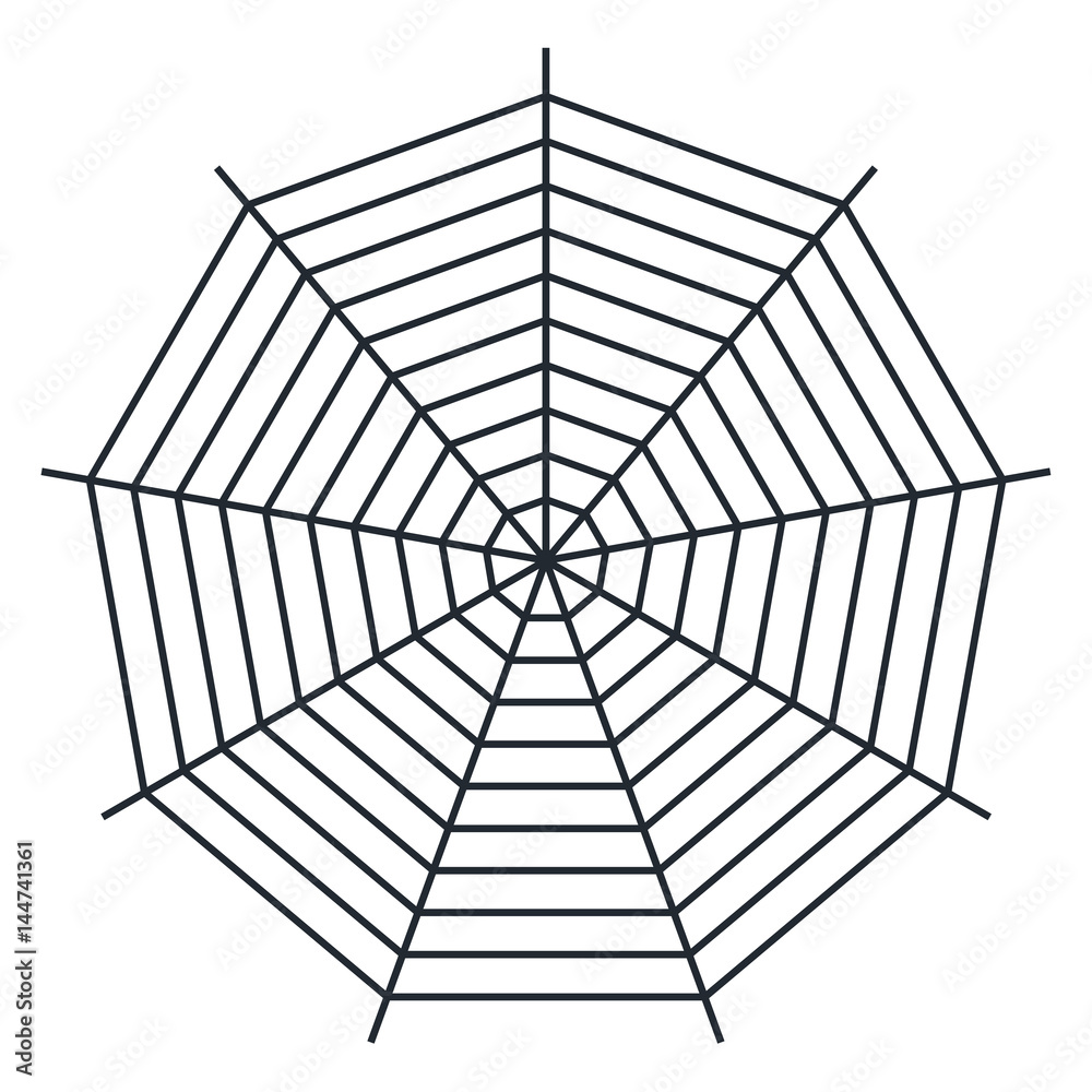Spider web - Cobweb vector on white background - illustration Stock ...