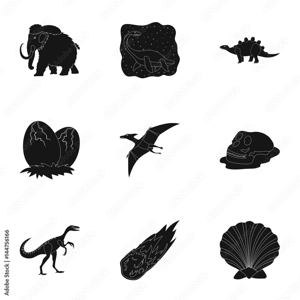 Ancient extinct animals and their tracks and remains. Dinosaurs ...