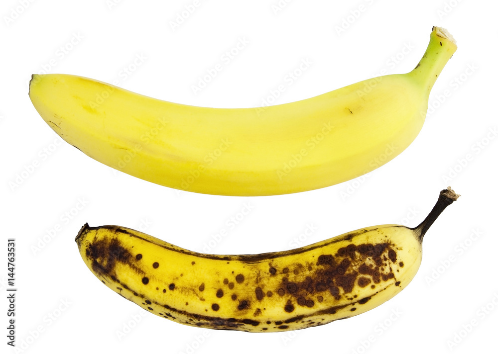Good banana. Bad banana. Isolated. Stock 写真 | Adobe Stock