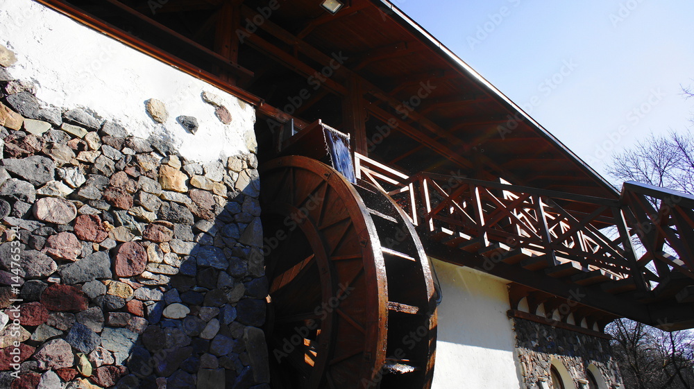 water mill It is an element of architectural design in the style of a ...