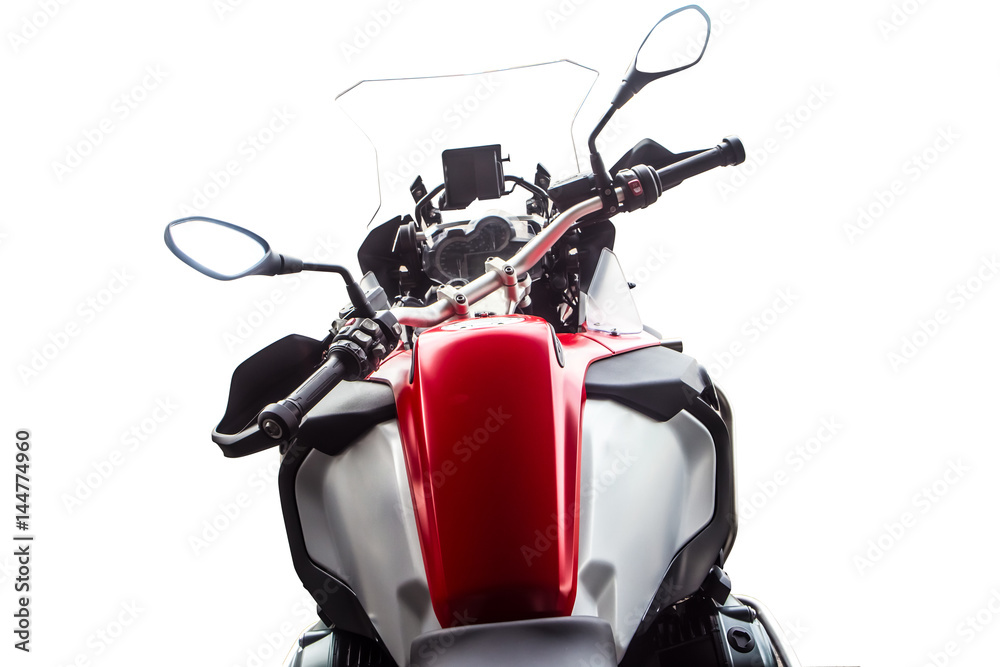 The view over the handlebars of motorcycle Stock-Foto | Adobe Stock