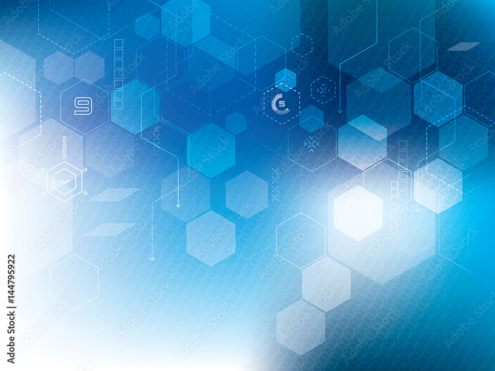 Blue abstract technology background Stock Vector | Adobe Stock